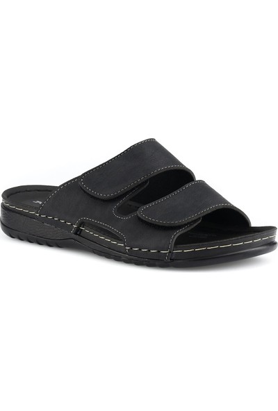 Polaris 400501 Siyah Rahat Tabanlı Bantlı Erkek Terliği