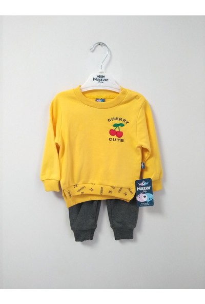 Nazar Bebe Kiraz Nakışlı Kız Takım