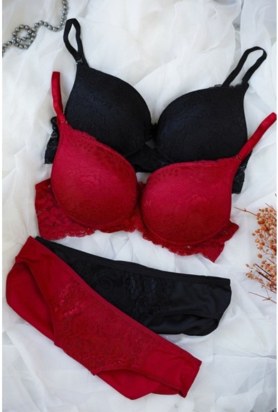 Arlem Kadın Dantel Dolgulu Ikili Sütyen Külot Takımı