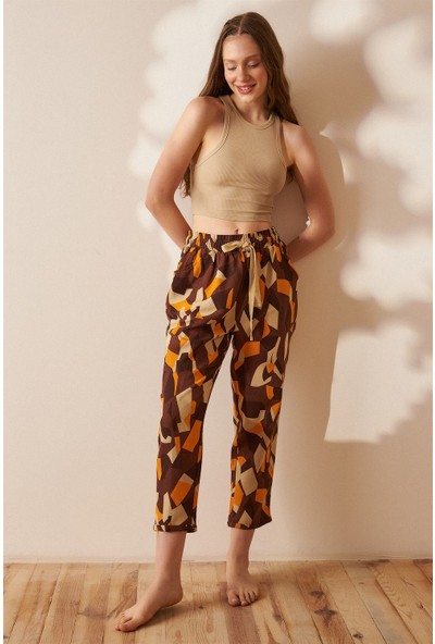 Beli Ipli Desenli Pantolon
