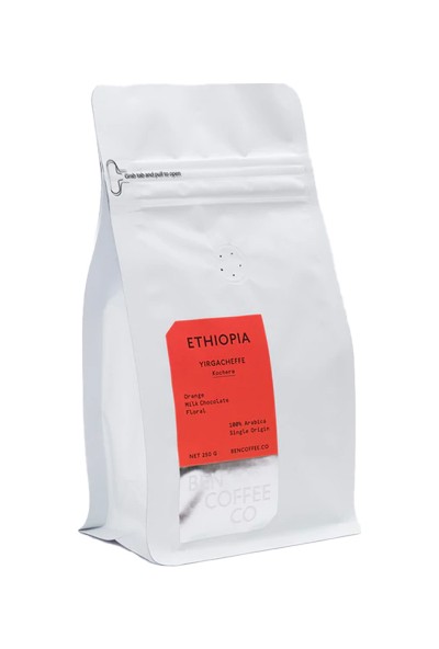 Ben Coffee Co 250 gr Arabica Yöresel Etiyopya Yirgacheffe Filtre ve Çekirdek Kahve