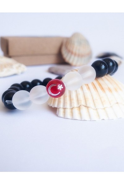 Ubuh Shop Erkek Ay Yıldız Türk Bayrağı Detaylı Esnek Boncuk Bileklik Ubuh Shop Erkek Ay Yıldız Türk Bayrağı Detaylı Esnek Boncuk Bileklik