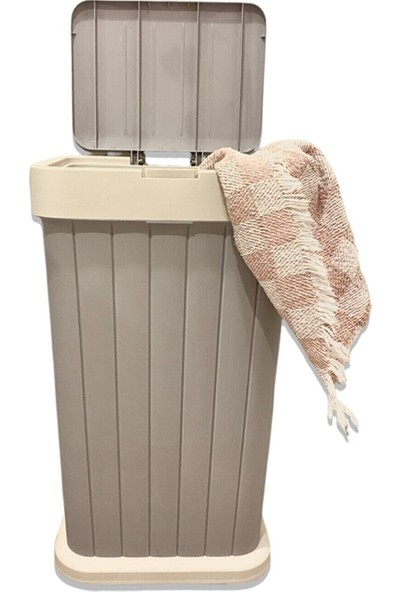 Dokunmatik Açılır Çöp Kovası & Kirli Sepeti 40 Lt Gri Beyaz 40LT1 Dokunmatik Açılır Çöp Kovası & Kirli Sepeti 40 Lt Gri Beyaz 40LT1