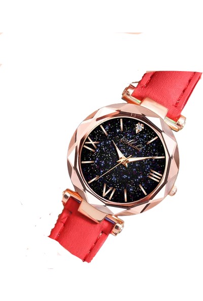 Watch Art Rose Gold Kırmızı Kordon Analog Lüks Kadın Kol Saati