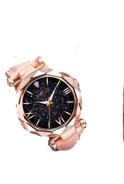 Watch Art Rose Gold Kırmızı Kordon Analog Lüks Kadın Kol Saati