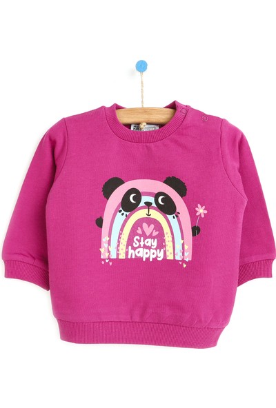 Hello Baby Hellobaby Basic Kız Bebek Şardonlu Iki Ip Baskılı Sweatshirt Hello Baby Hellobaby Basic Kız Bebek Şardonlu Iki Ip Baskılı Sweatshirt