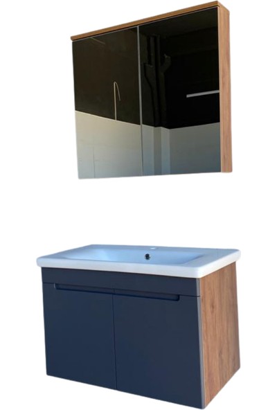 Rüya Antrasit Banyo Dolabı 80CM