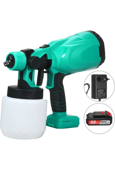 KKmoon Lityum Pil Fırçasız Püskürtme Tabancası Boya Püskürtücü (Yurt Dışından) KKmoon Lityum Pil Fırçasız Püskürtme Tabancası Boya Püskürtücü (Yurt Dışından)