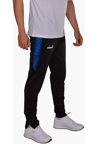 Diadora Ritim - Paça Fermuarı Detaylı - Siyah-Mavi Eşofman Altı - Rtmalt-01 Diadora Ritim - Paça Fermuarı Detaylı - Siyah-Mavi Eşofman Altı - Rtmalt-01
