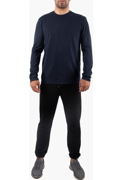 Rıch Bisiklet Yaka Lacivert Body %100 Pamuk Uzun Kollu Tişört Rıch Bisiklet Yaka Lacivert Body %100 Pamuk Uzun Kollu Tişört