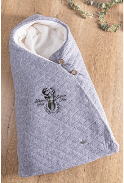 Babymod Geyik Işlemeli Polar Astarlı Kız/erkek Bebek Kundak