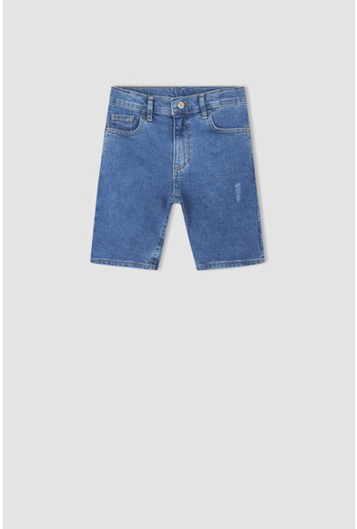 DeFacto Erkek Çocuk Jean Bermuda Y0937A622SM
