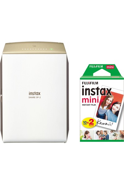 Instax Mini Share Sp-2 Gold Akıllı Telefon Yazıcısı ve 20'li Film Instax Mini Share Sp-2 Gold Akıllı Telefon Yazıcısı ve 20'li Film