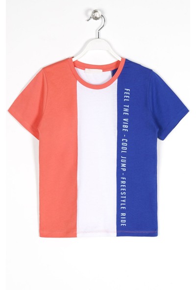 Erkek Çocuk Feel The Vibe Baskılı Çift Renkli Tshirt 9-12 Yaş Erkek Çocuk Feel The Vibe Baskılı Çift Renkli Tshirt 9-12 Yaş
