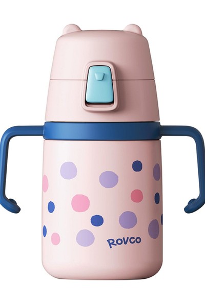 Rovco Çocuk Boyun Askılı 330 ml Pipetli Paslanmaz Çelik Termos 3 Renk Rovco Çocuk Boyun Askılı 330 ml Pipetli Paslanmaz Çelik Termos 3 Renk