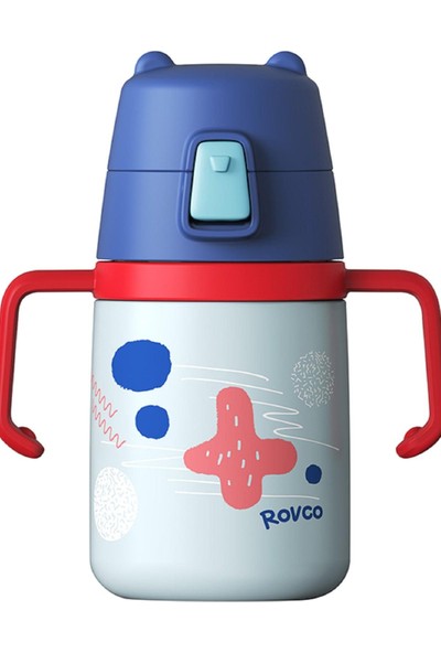Rovco Çocuk Boyun Askılı 330 ml Pipetli Paslanmaz Çelik Termos 3 Renk Rovco Çocuk Boyun Askılı 330 ml Pipetli Paslanmaz Çelik Termos 3 Renk