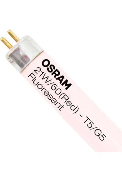Osaka 21W Kırmızı T5 G5 Floresan Ampul 5 Adet Osaka 21W Kırmızı T5 G5 Floresan Ampul 5 Adet