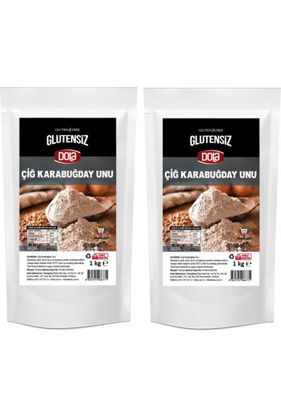 Dola Glutensiz Çiğ Karabuğday Unu 2 x 1 kg