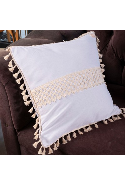 Vivamaison Tekli Özel Tasarım Yüzde Yüz Pamuk Dantelli Kırlent Yastık Kılıfı Seti 43X43 cm Vivamaison Tekli Özel Tasarım Yüzde Yüz Pamuk Dantelli Kırlent Yastık Kılıfı Seti 43X43 cm