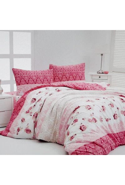 Vivamaison Beyaz-Gül Tek Kişilik Nevresim Yastık Seti 160X240 cm Vivamaison Beyaz-Gül Tek Kişilik Nevresim Yastık Seti 160X240 cm