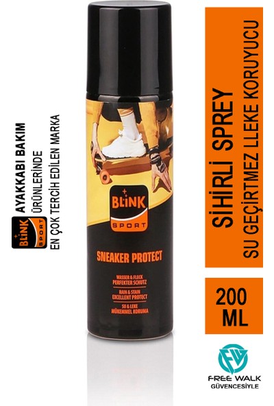 Blink Sport Sneaker Protect Su Geçirtmez ve Lekeden Koruyucu Sprey 200 ml