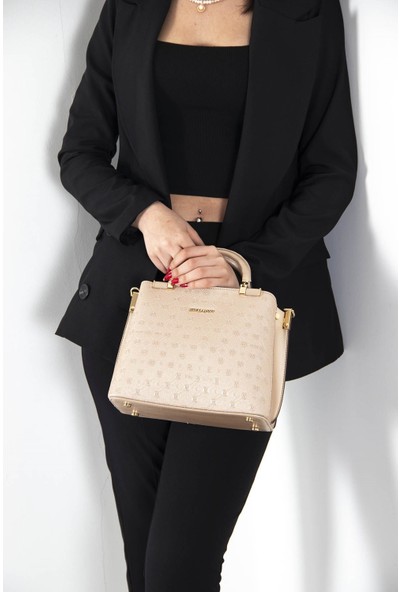 Silver Polo Nut Üç Bölmeli Kadın El Çantası SP1069