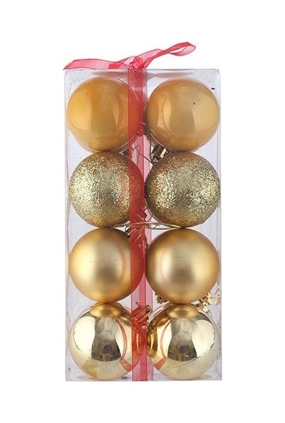 Pazariz Yılbaşı Top Ağaç Süsü Altın 5cm 16'lı