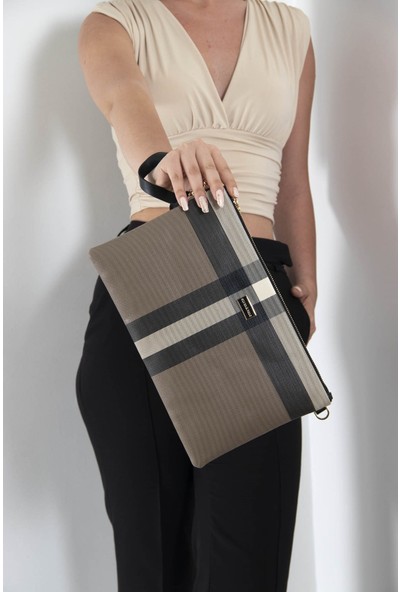 Silver Polo Kahve Tek Bölmeli Kadın Portföy & Clutch SP1034