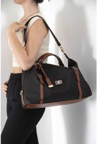 Silver Polo Kahve Tek Bölmeli Kadın Valiz & Bavul SP1064