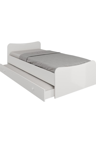 Kzn Home Selen Yavrulu Karyola Beyaz Tamamı Mdf Kzn Home Selen Yavrulu Karyola Beyaz Tamamı Mdf