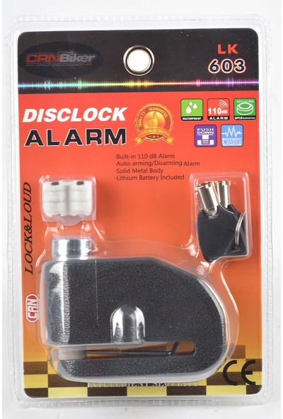 Crnbiker Motosiklet Alarmlı Disk Kilidi LK603 Crnbiker Motosiklet Alarmlı Disk Kilidi LK603