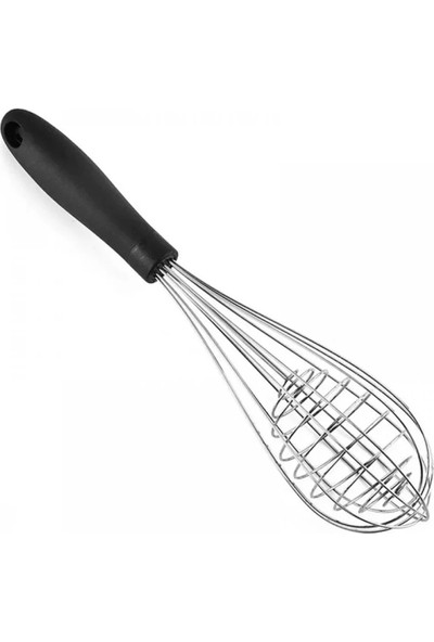 Silikon Saplı Paslanmaz Çelik Yaylı Çırpıcı Siyah Silikon Saplı Paslanmaz Çelik Yaylı Çırpıcı Siyah