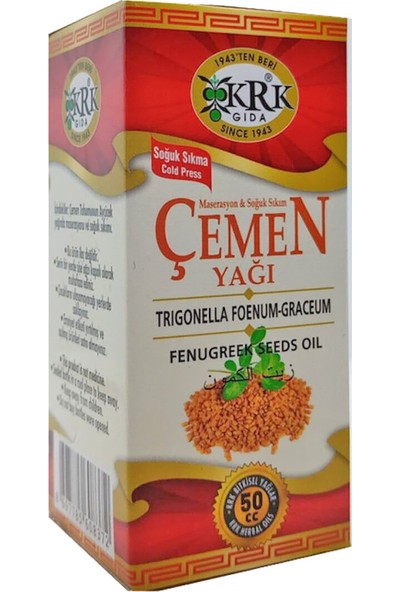 Krk Gıda Çemen Yağı 50 ml Krk Gıda Çemen Yağı 50 ml