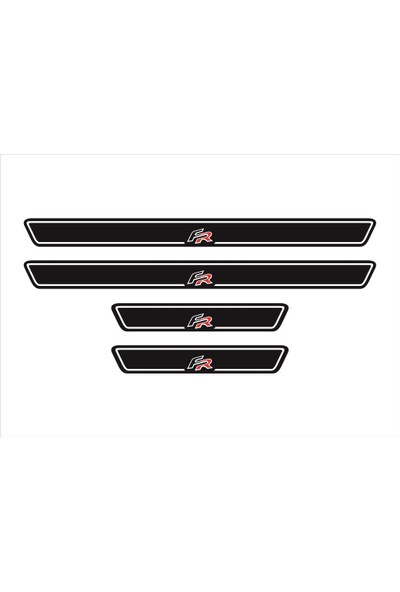 Ömr Dizayn Hediye Fr Renkli 4'lü Kapı Eşiği Oto Aksesuar