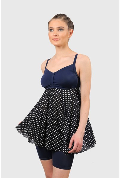 Seamark Puantiye Desenli Tül Tankini 2351-187