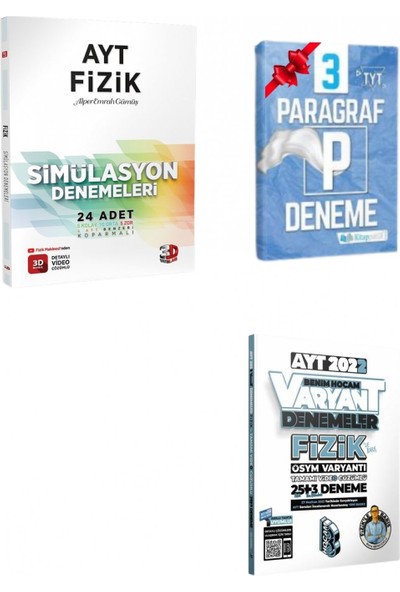 3D Yayınları AYT Fizik Denemeleri