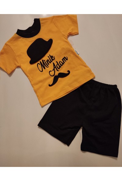Süslü Bahçe Suslubahce Minik Adam Kabartmalı Kısa Kol Bebek Takımı Süslü Bahçe Suslubahce Minik Adam Kabartmalı Kısa Kol Bebek Takımı