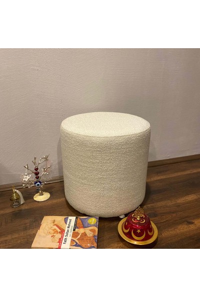 Tortugahome Dekoratif Puf Yükseklik 42 cm Çap 40 cm Puf Bench