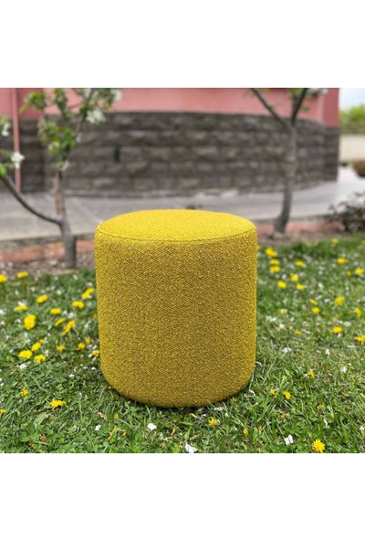 Tortugahome Dekoratif Puf Yükseklik 42 cm Çap 40 cm Puf Bench