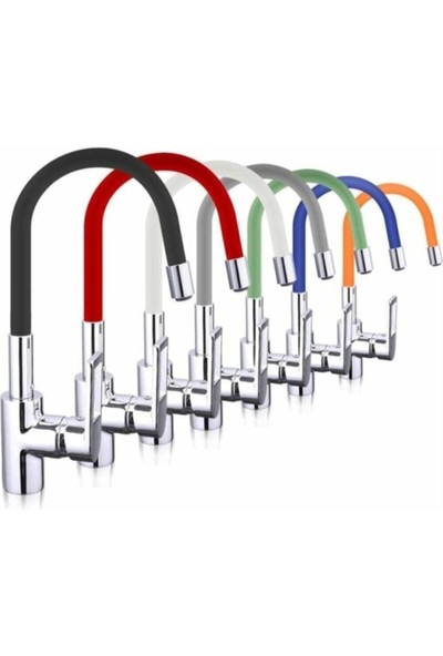 Pembe Renkli Oynar Başlıklı Spiral Musluk Başlığı