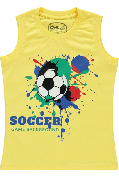 Civil Boys Erkek Çocuk Tişört 6-9 Yaş Sarı