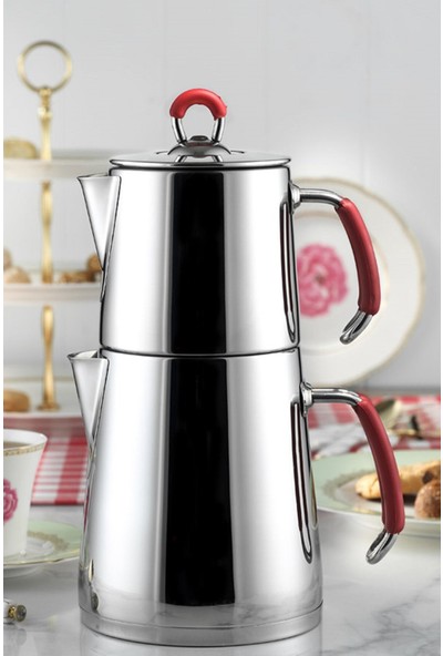 Es Dekor Gözde Akıllı Tasarım 5 Parça Çaydanlık Seti Es Dekor Gözde Akıllı Tasarım 5 Parça Çaydanlık Seti