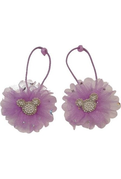 Taşlı Yıldızlı Tüllü 2li Lastikli Toka