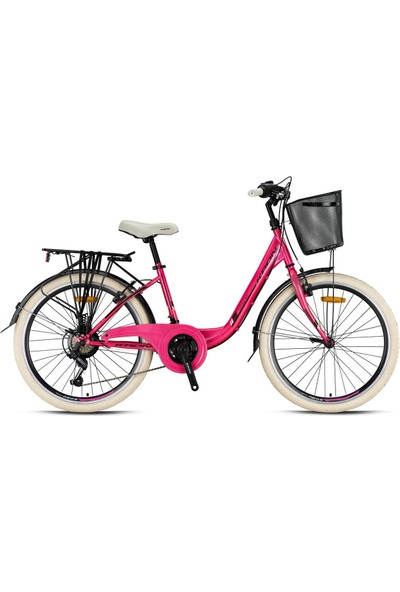 Kron Tetra 3.0 24 Jant 21 Vites Şehir Bisikleti Şeker Pembe-Siyah-Bej Kron Tetra 3.0 24 Jant 21 Vites Şehir Bisikleti Şeker Pembe-Siyah-Bej