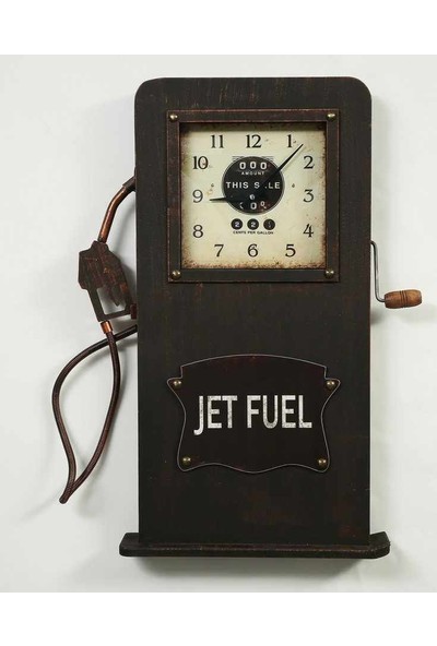 Bakır Benzin Pompa Duvar Saat Bakır Benzin Pompa Duvar Saat