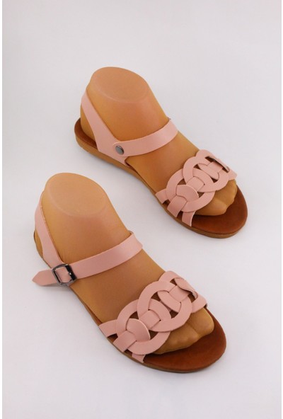 Papistil Şerit Geçmeli Sandalet