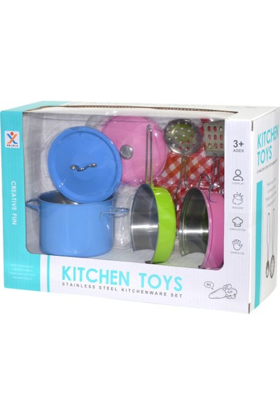 Canem 966-B8 Renkli Metal Tencere Seti-Canem Oyuncak Canem 966-B8 Renkli Metal Tencere Seti-Canem Oyuncak