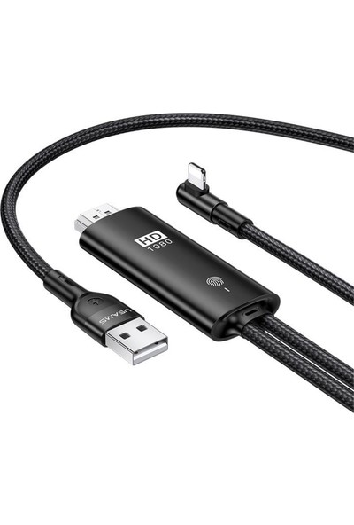 Usams US-SJ442 U53 2m Fullhd Lightning To Hdmı, Apple iPhonedan Tvye Ses ve Görüntü Aktarma Kablosu Usams US-SJ442 U53 2m Fullhd Lightning To Hdmı, Apple iPhonedan Tvye Ses ve Görüntü Aktarma Kablosu