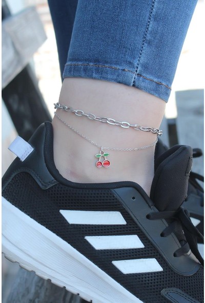 Clariss Gümüş Renk Kiraz Model Halhal Clariss Gümüş Renk Kiraz Model Halhal