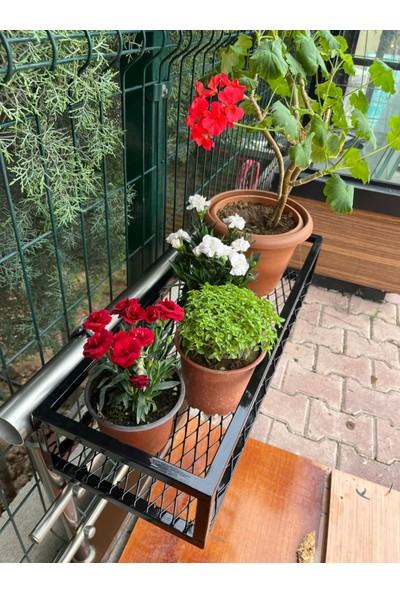 Dekoratif Balkon Teras Saksılık 60 cm Oval Korkuluk Için Dekoratif Balkon Teras Saksılık 60 cm Oval Korkuluk Için